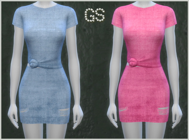 New outfit with ripped skirt from Guemara • Sims 4 Downloads