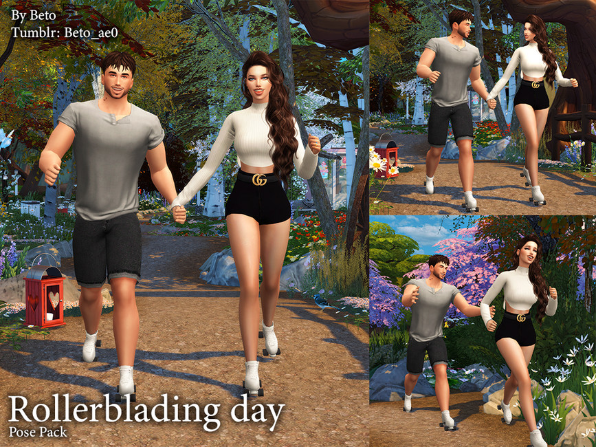 Rollerblading day Pose Pack by Beto_ae0 from TSR • Sims 4 Downloads