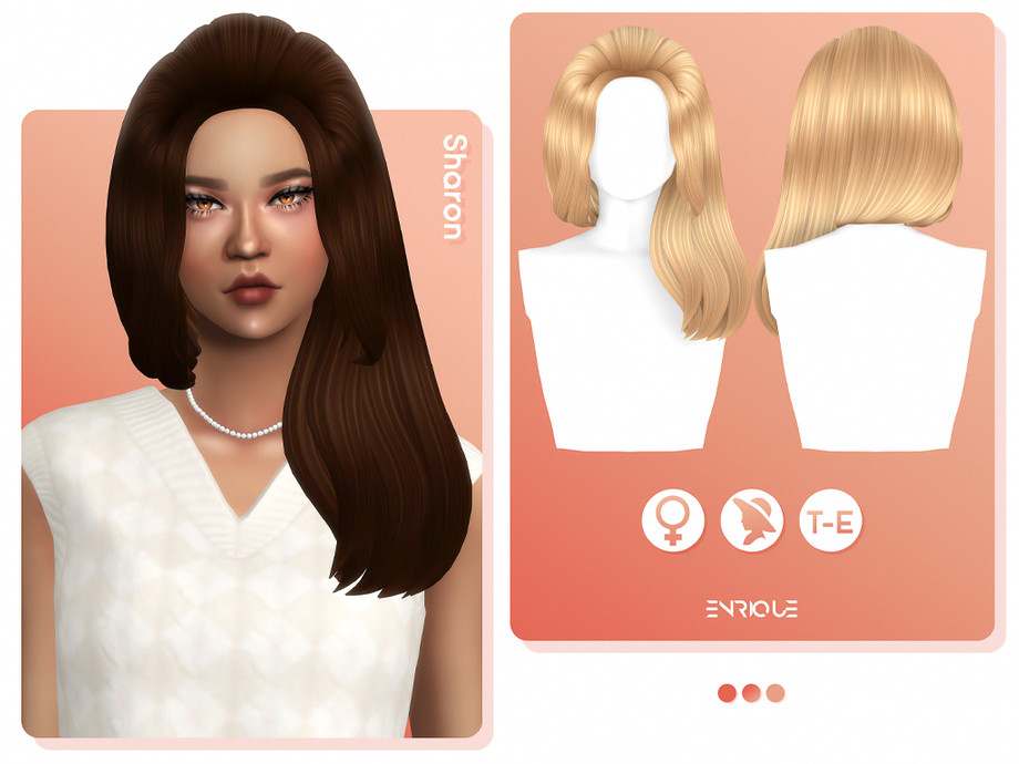 Sharon Hair by Enriques4 from TSR • Sims 4 Downloads