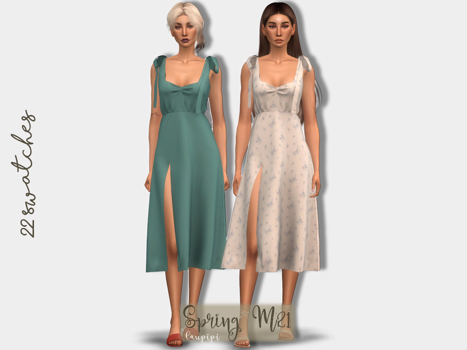 Spring Dress DR417 by laupipi from TSR • Sims 4 Downloads