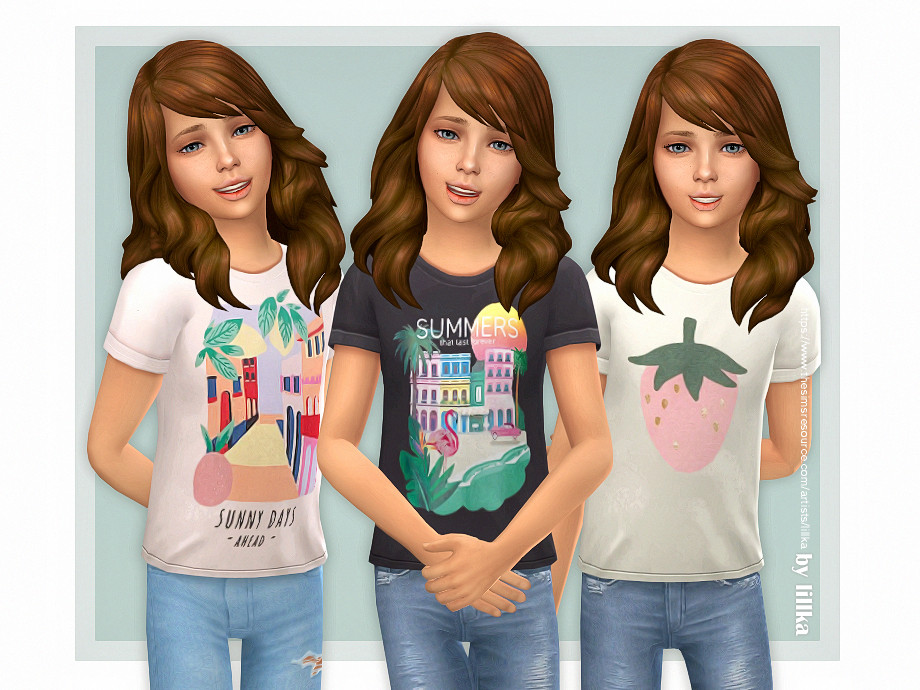 T-Shirt Collection GP17 by lillka from TSR • Sims 4 Downloads
