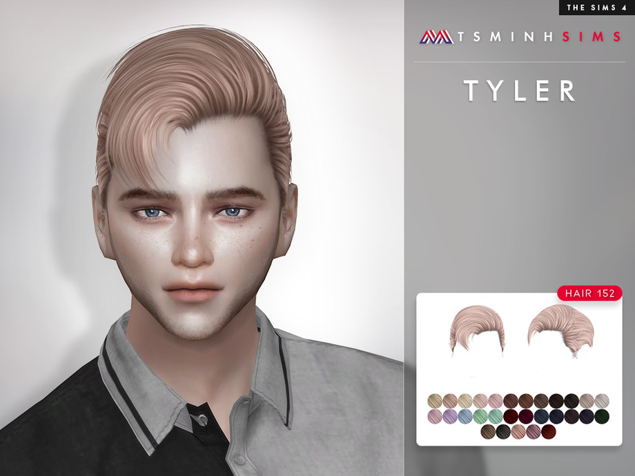 Tyler Hair by TsminhSims from TSR • Sims 4 Downloads