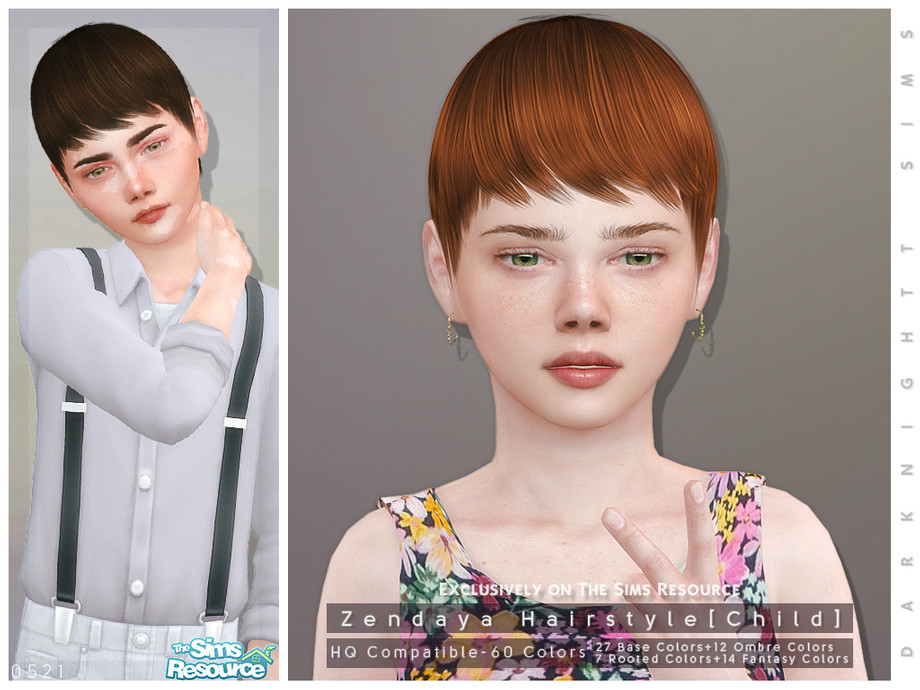 Zendaya Hairstyle KG by DarkNighTt from TSR • Sims 4 Downloads