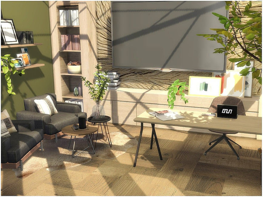 Cozy Office by lotsbymanal from TSR • Sims 4 Downloads