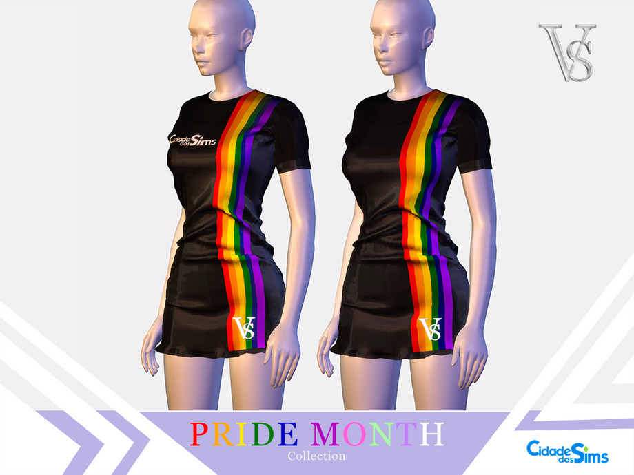 Dress I - Pride Month Collection 2021 by Viy Sims from TSR • Sims 4 ...