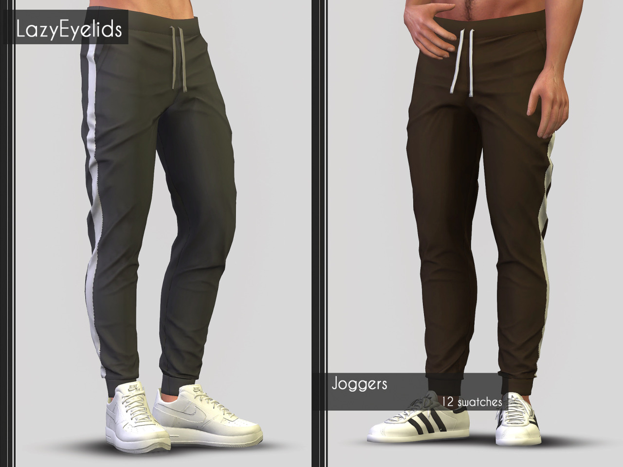 Joggers and Fleece pants from Lazyeyelids • Sims 4 Downloads