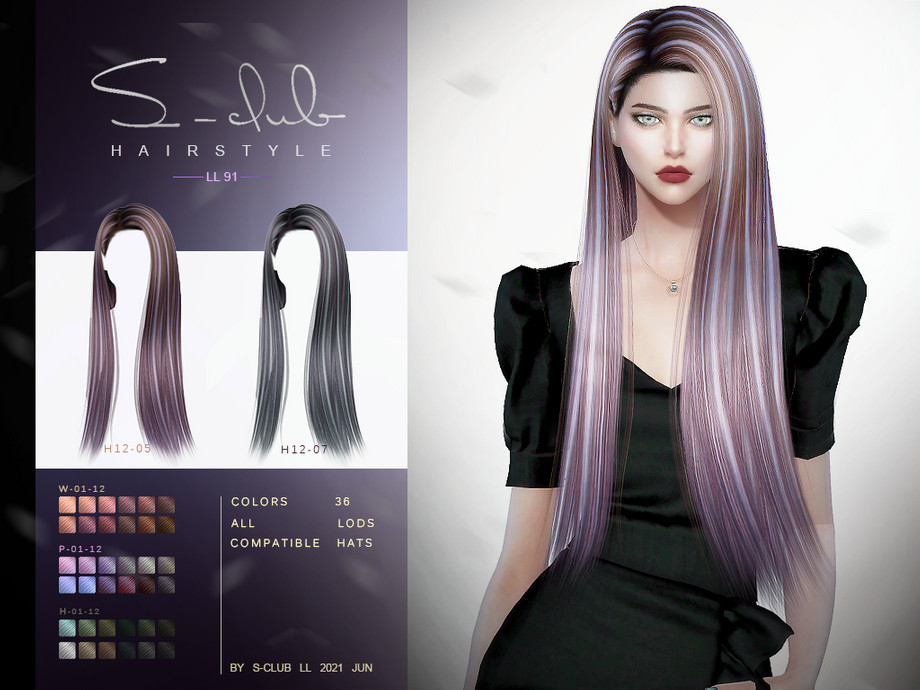LL Hair N91 by S-Club from TSR • Sims 4 Downloads