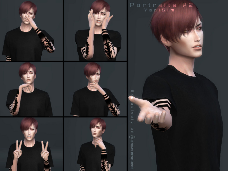 Portraits 2 Pose Pack by YaniSim from TSR • Sims 4 Downloads