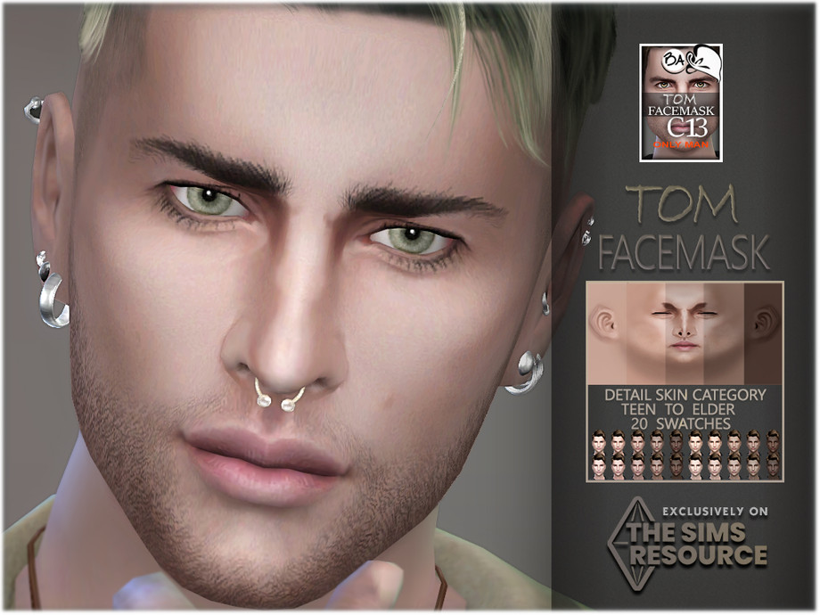 Tom Facemask by BAkalia from TSR • Sims 4 Downloads