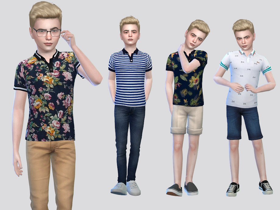 Casual Polo Boys by McLayneSims from TSR • Sims 4 Downloads
