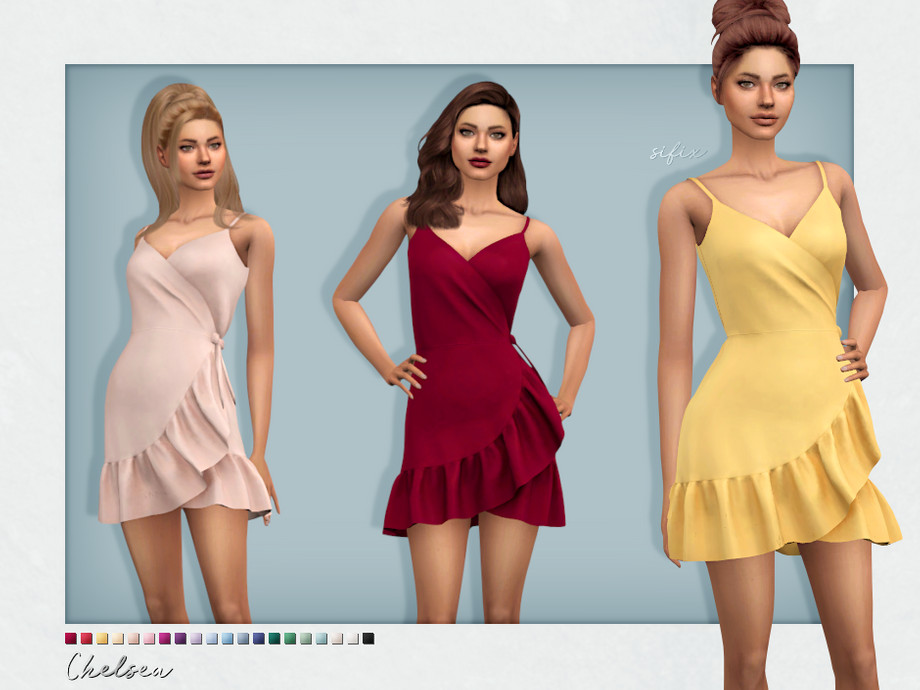 Chelsea Dress by Sifix from TSR • Sims 4 Downloads
