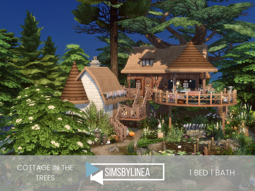 Cottage in the Trees by SIMSBYLINEA from TSR • Sims 4 Downloads