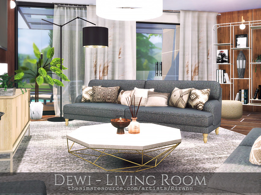 Dewi - Living Room by Rirann from TSR • Sims 4 Downloads