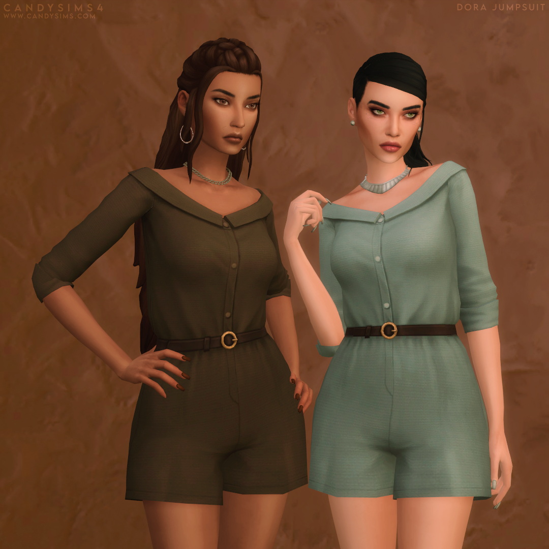 Dora Jumpsuit from Candy Sims 4 • Sims 4 Downloads
