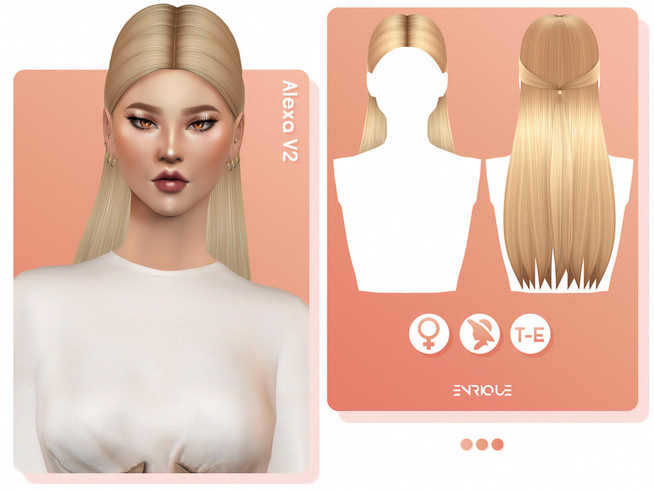 Alexa Hairstyle V2 by EnriqueS4 from TSR • Sims 4 Downloads