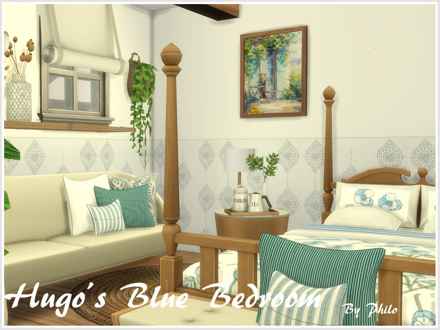 Hugo's Blue Bedroom by philo from TSR • Sims 4 Downloads