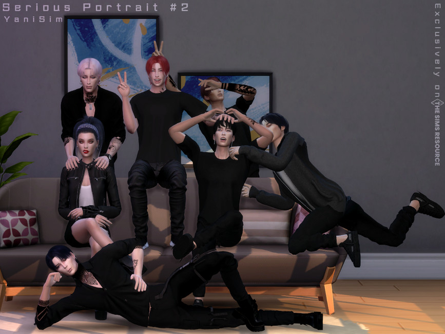 Serious Portrait 2 Pose Pack by YaniSim from TSR • Sims 4 Downloads