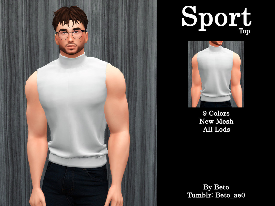 Sport Top by Beto_ae0 from TSR • Sims 4 Downloads