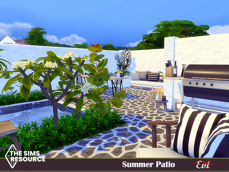 Summer patio by evi from TSR • Sims 4 Downloads