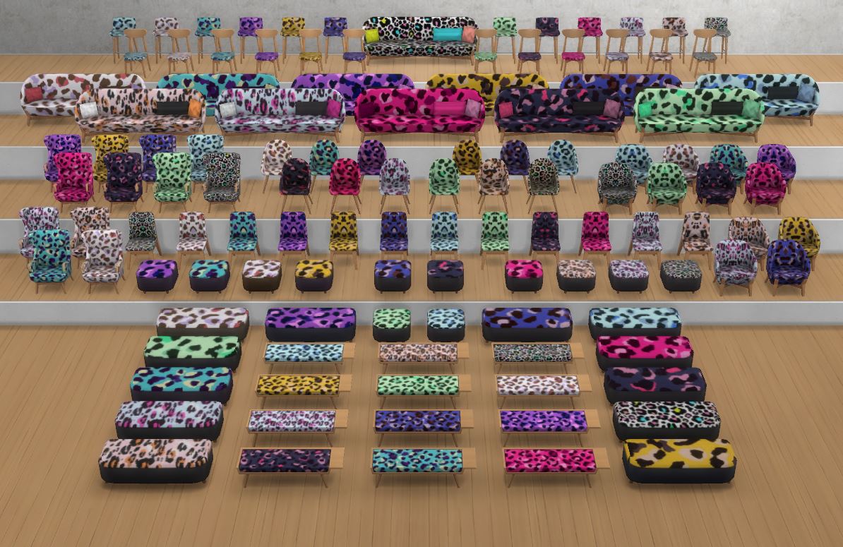 The Leopard Seating Set By Applepisimmer From Mod The Sims Sims 4