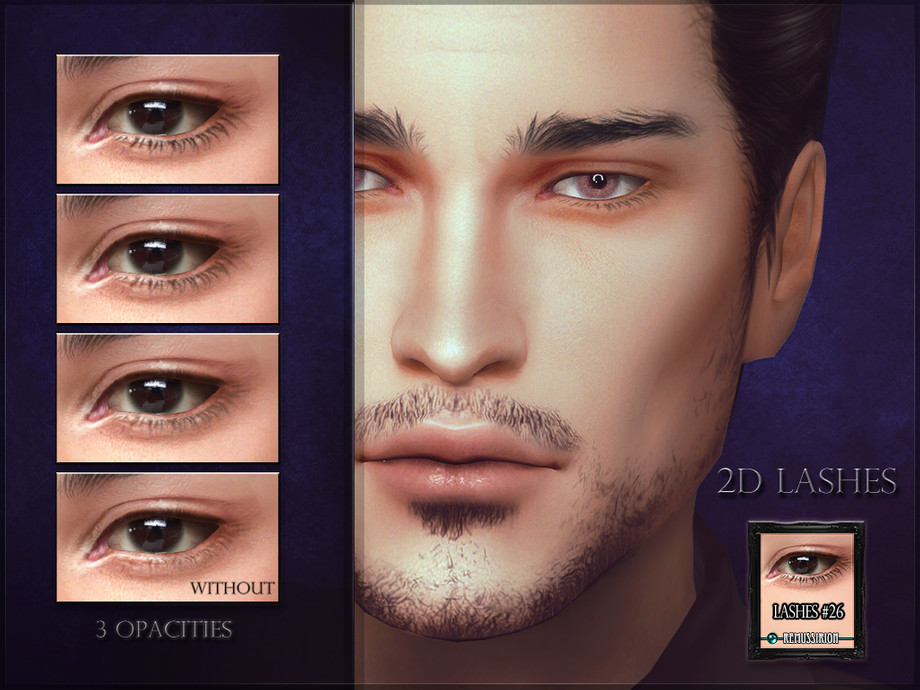 2D Lashes and Eyeliner 26 by RemusSirion from TSR • Sims 4 Downloads