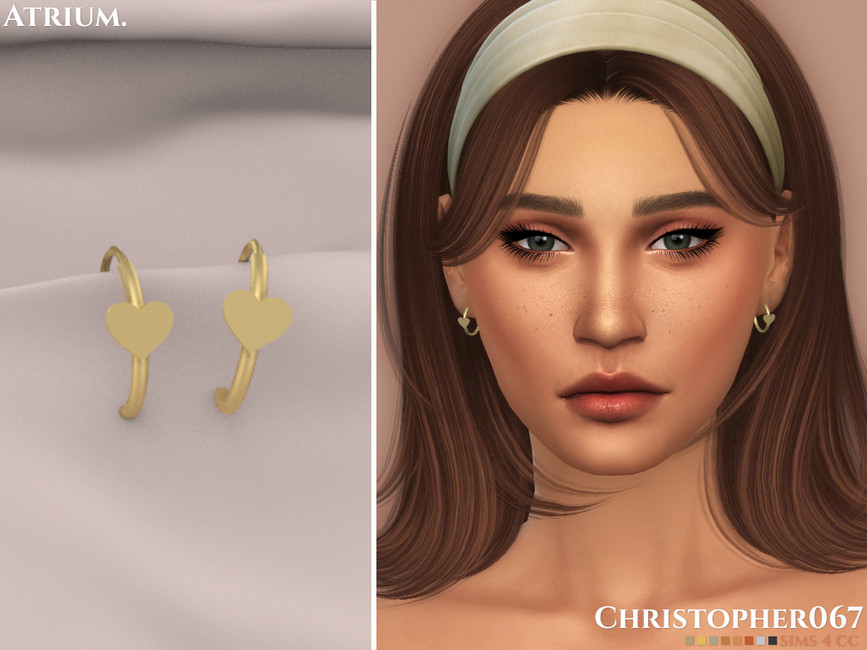 Atrium Earrings by christopher067 from TSR • Sims 4 Downloads