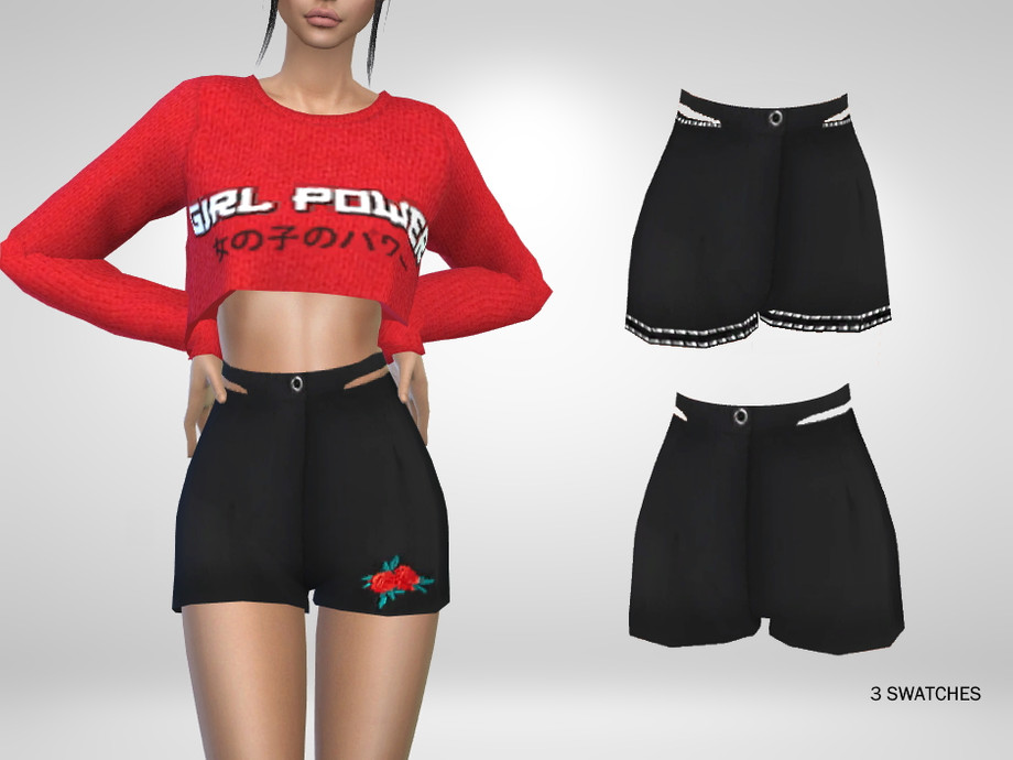 Cut Out Shorts by Puresim from TSR • Sims 4 Downloads