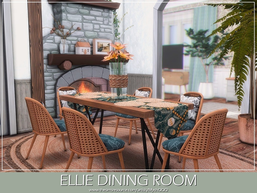 Ellie Dining Room by MychQQQ from TSR • Sims 4 Downloads