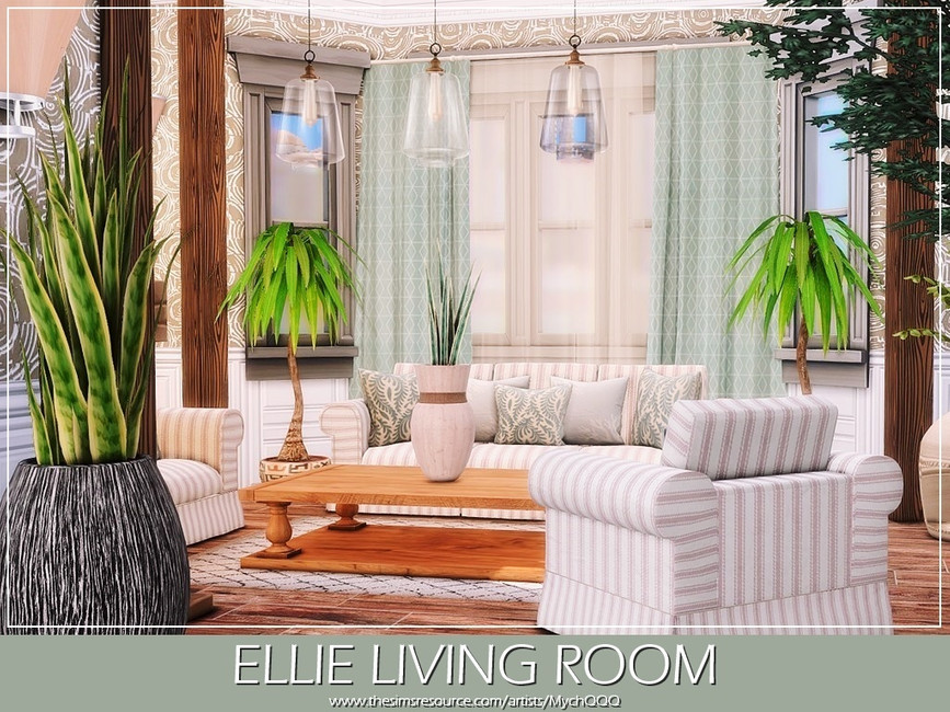 Ellie Living Room by MychQQQ from TSR • Sims 4 Downloads