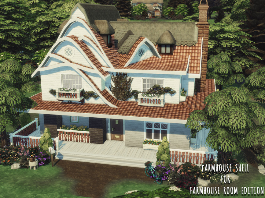 Farmhouse shell by GenkaiHaretsu from TSR • Sims 4 Downloads