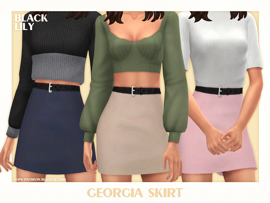 Georgia Skirt by Black Lily from TSR • Sims 4 Downloads