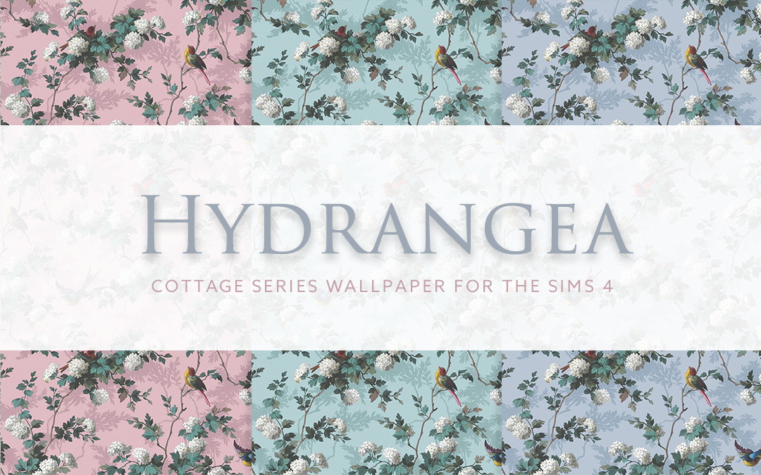 Hydrangea - Cottage Series Wallpaper from Simplistic • Sims 4 Downloads