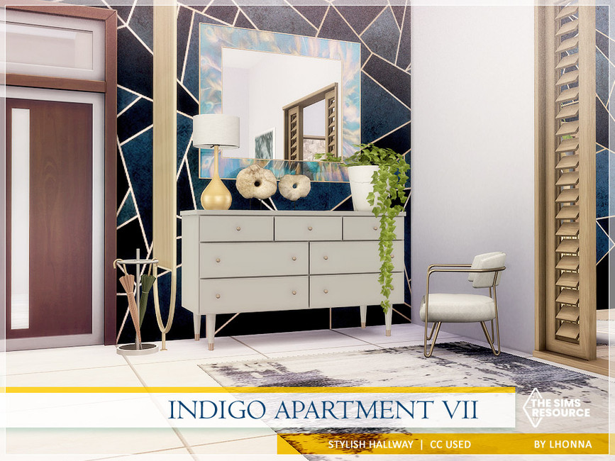 Indigo Apartment - Hallway by Lhonna from TSR • Sims 4 Downloads