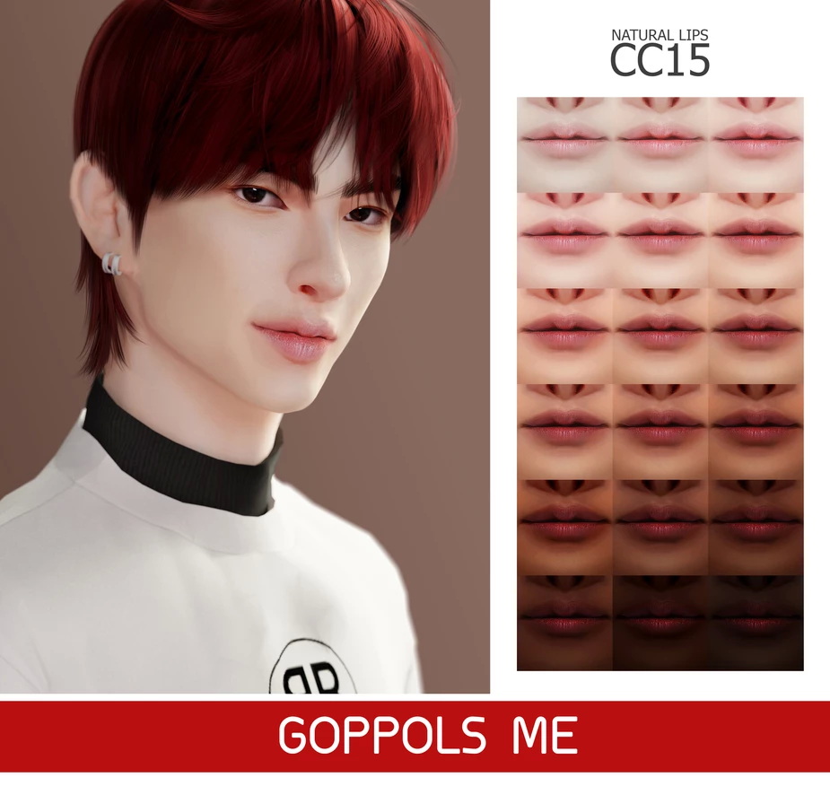 Natural Lips CC15 from GOPPOLS Me • Sims 4 Downloads