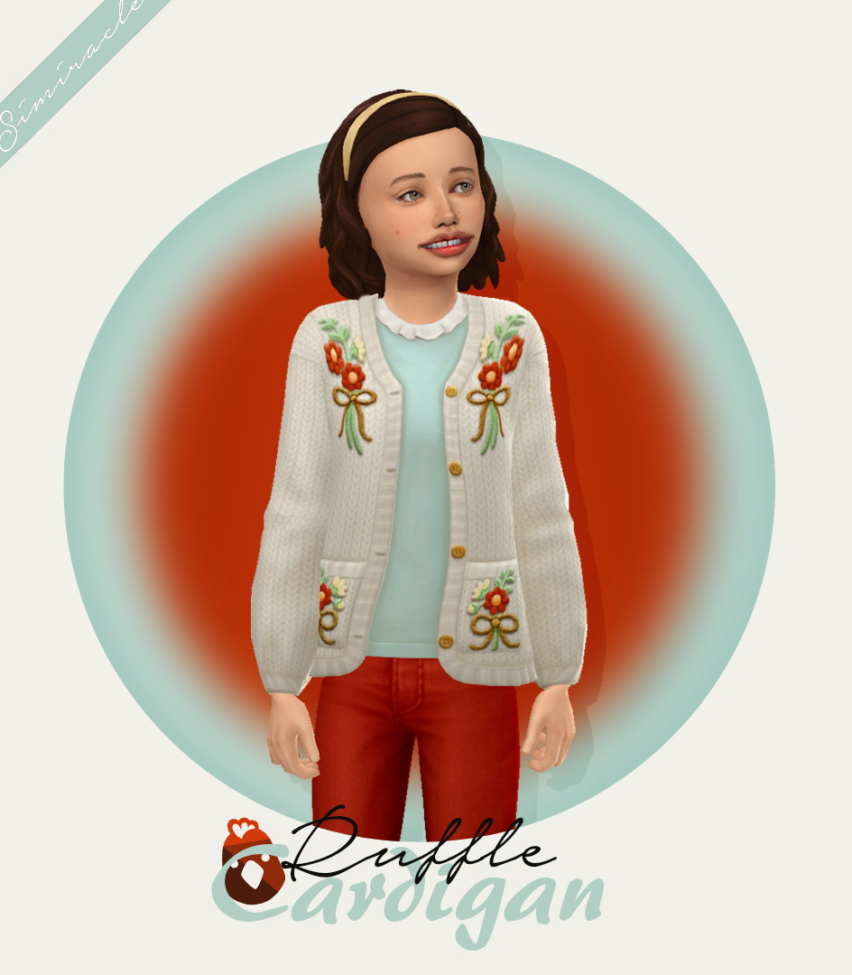 Ruffle Cardigan from Simiracle • Sims 4 Downloads