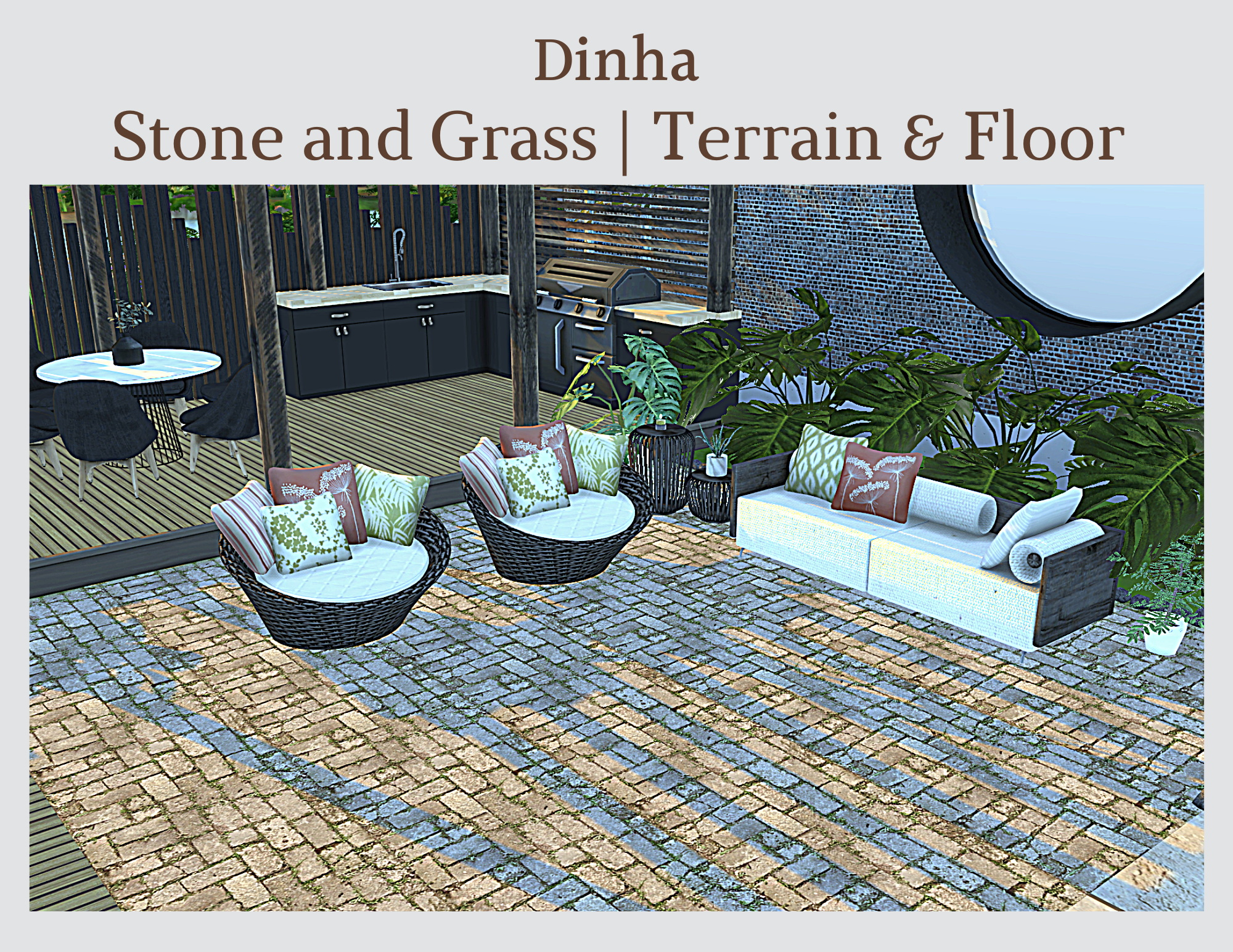 Stone and Grass from Dinha Gamer • Sims 4 Downloads