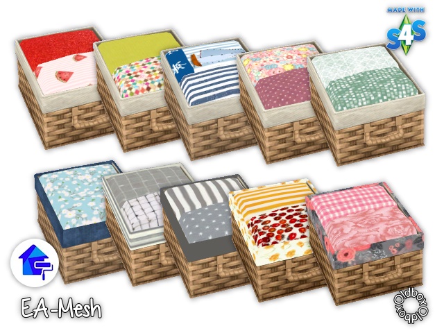 Wicker basket by Oldbox from All4Sims • Sims 4 Downloads