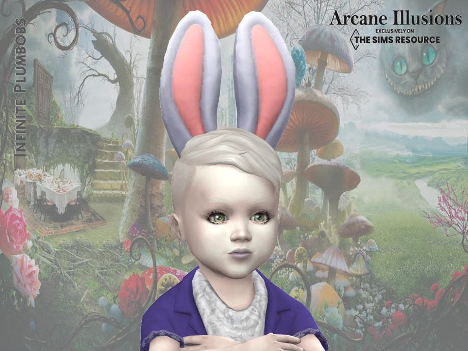 Arcane Illusions Toddler White Rabbit Ears by InfinitePlumbobs from TSR ...