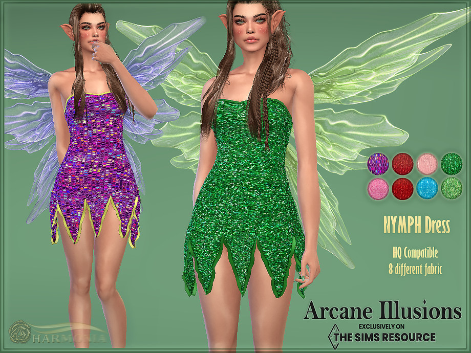 Arcane Illusions Nymph Dress by Harmonia from TSR • Sims 4 Downloads