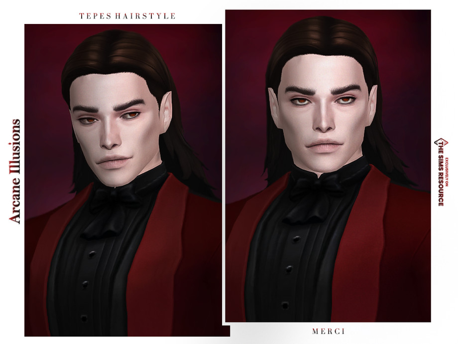 Arcane Illusions Tepes Hairstyle by -Merci- from TSR • Sims 4 Downloads