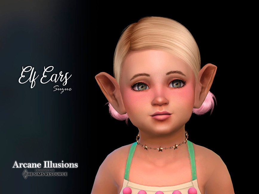 Arcane Illusions Elf Ears Toddler Set by Suzue from TSR • Sims 4 Downloads
