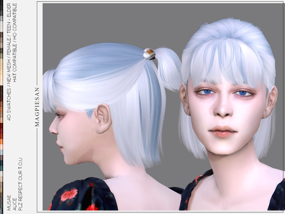 Alice Hair by magpiesan from TSR • Sims 4 Downloads