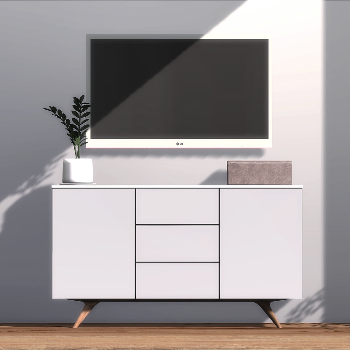 Arctic Sideboard and Velvet Box from Heurrs • Sims 4 Downloads