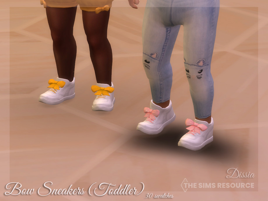 Bow Sneakers Toddler by Dissia from TSR • Sims 4 Downloads