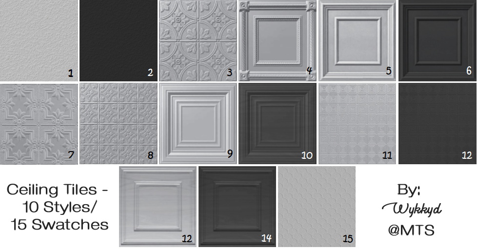 Ceiling Tiles by Wykkyd from Mod The Sims • Sims 4 Downloads