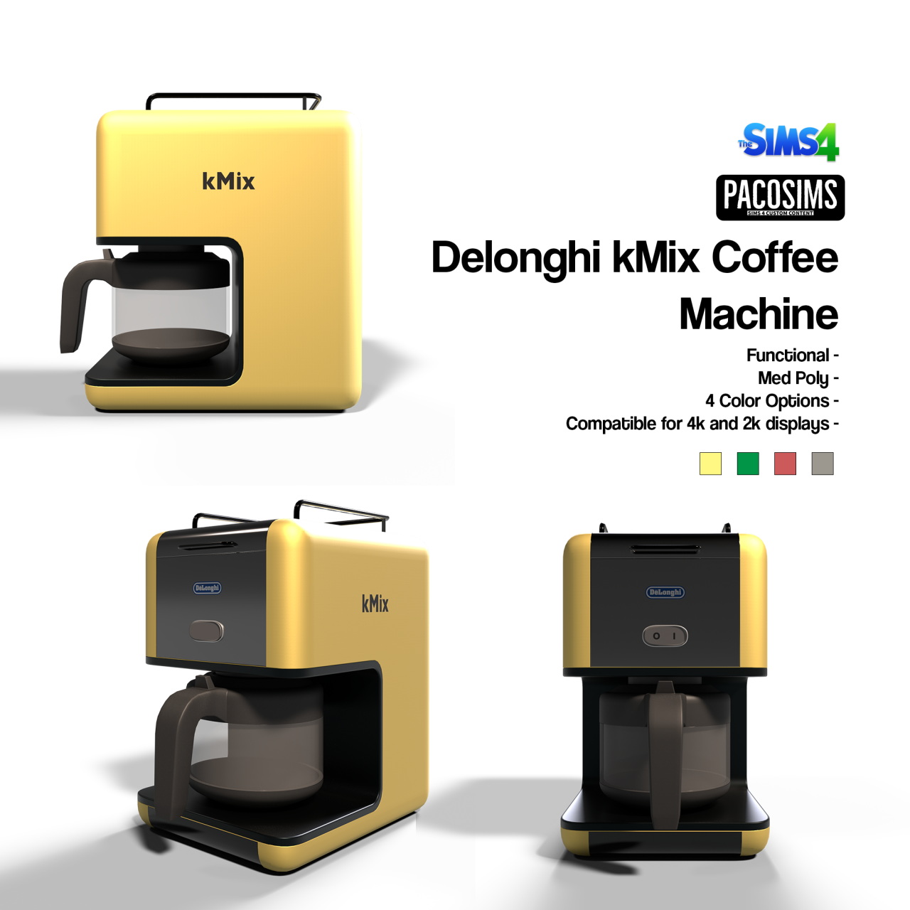 kMix Coffee Machine (Functional) from Paco Sims • Sims 4 Downloads