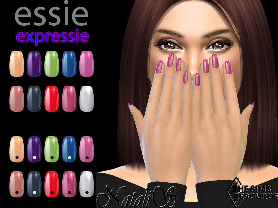 Essie Expressie short natural nails by NataliS from TSR • Sims 4 Downloads
