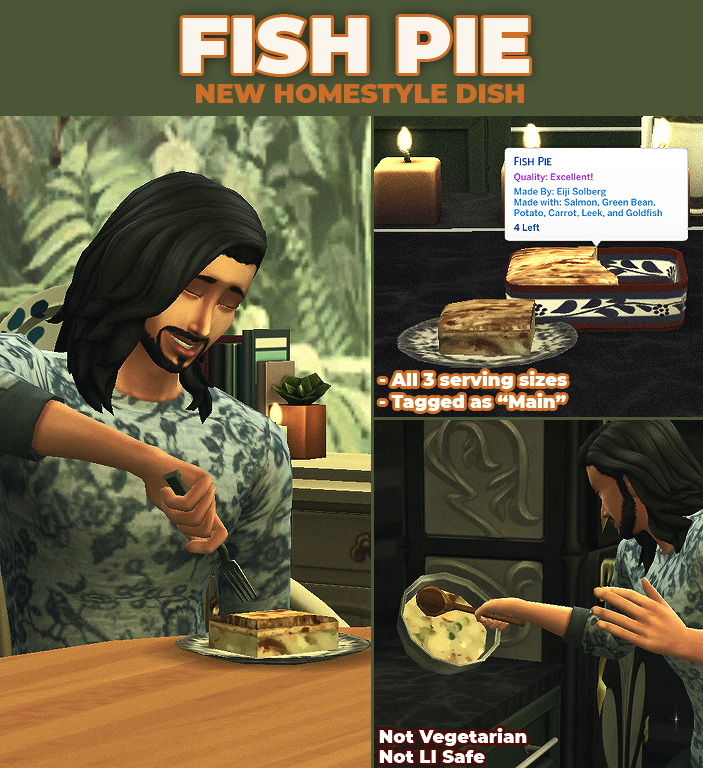 Fish Pie - New Custom Recipe by RobinKLocksley from Mod The Sims • Sims ...