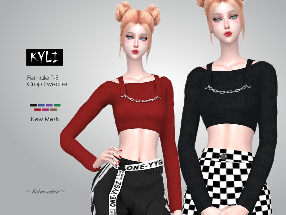 KYLI - Chain Top by Helsoseira from TSR • Sims 4 Downloads