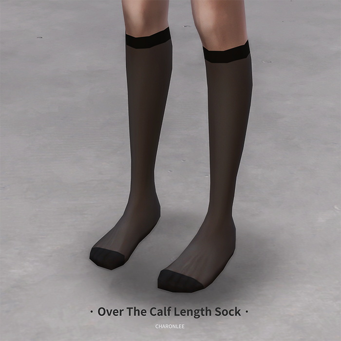 Over The Calf Length Sock from Charonlee • Sims 4 Downloads